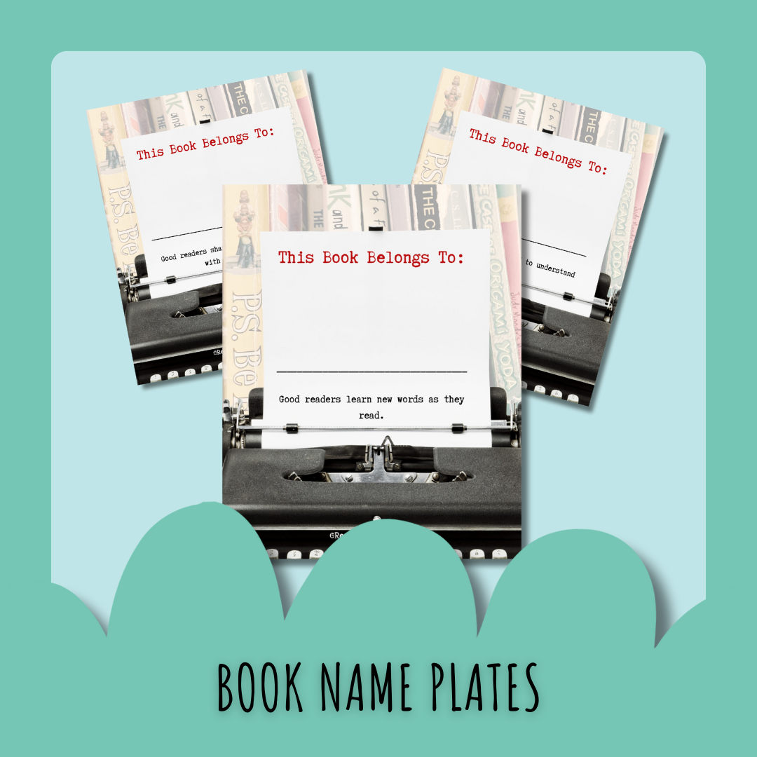Book Name Plates – Reading Garden Club